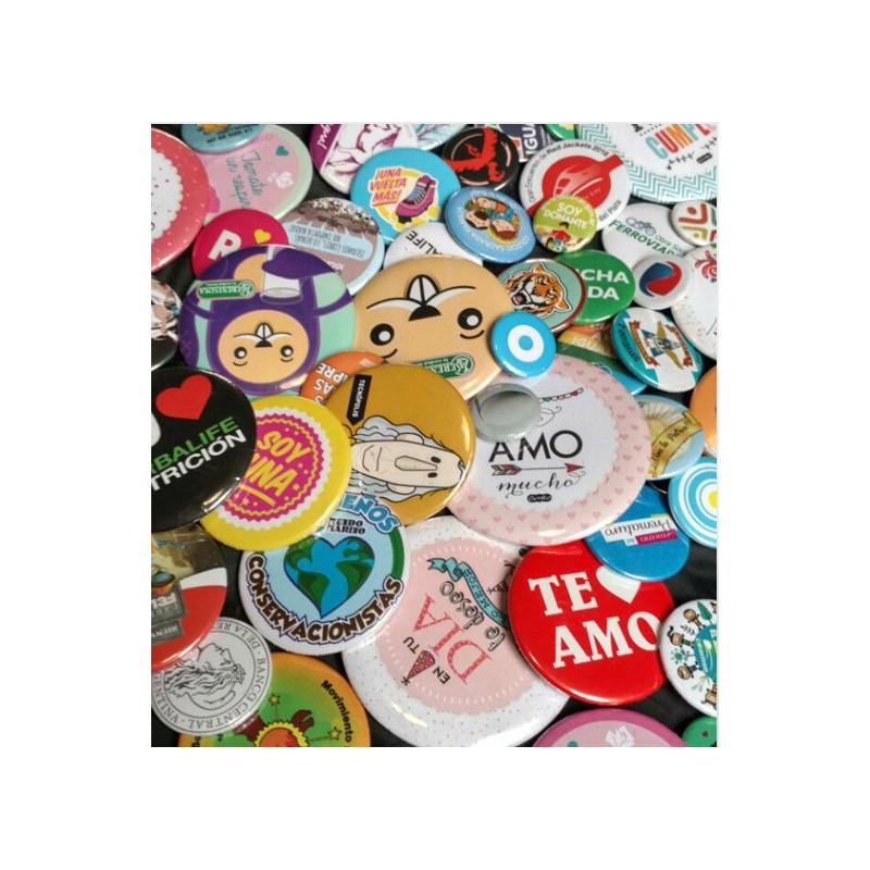 Pins Botones Publicitarios 25 Mm. x100 Unidades Personalizados ...