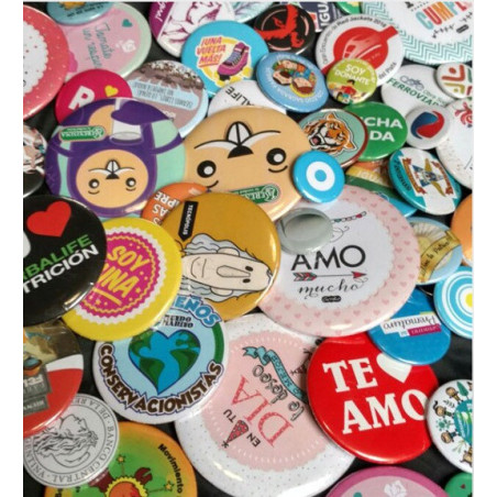 Pins Botones Publicitarios 25 Mm. x100 Unidades Personalizados ...